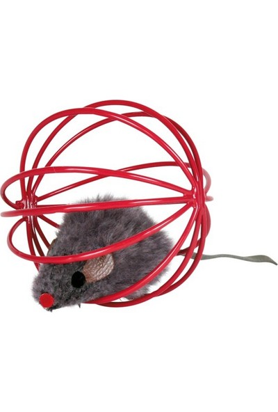 Trixie Kedi Oyuncağı, Top İçinde Peluş Fare 6Cm