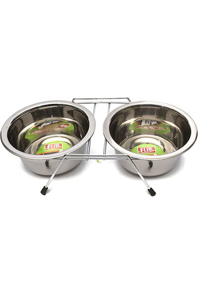 Flip 32 Oz. Ke-3273D Flip Tel Ayaklı Çelik Mama Kabı