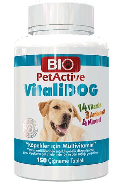 Pet Active Biopetactive Vitalidog Multivitamin 150 Tablet Pet Active Biopetactive Vitalidog Multivitamin 150 Tablet