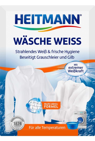 Heitmann Beyaz Çamaşırlarda Sararmayı Grileşmeyi Gideren Özel Beyazlatma Tozu Heitmann Beyaz Çamaşırlarda Sararmayı Grileşmeyi Gideren Özel Beyazlatma Tozu