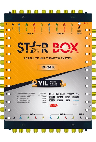 Starbox 10/24 Kaskatlı Multiswitch Uydu Santrali