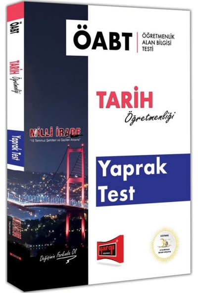 Yargı Yayınevi ÖABT MİLLİ İRADE Tarih Öğretmenliği Yaprak Test Yargı Yayınevi ÖABT MİLLİ İRADE Tarih Öğretmenliği Yaprak Test