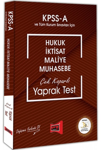 Yargı Yayınevi KPSS A Grubu Hukuk - İktisat - Malliye - Muhasebe Çek Koparlı Yaprak Test Yargı Yayınevi KPSS A Grubu Hukuk - İktisat - Malliye - Muhasebe Çek Koparlı Yaprak Test