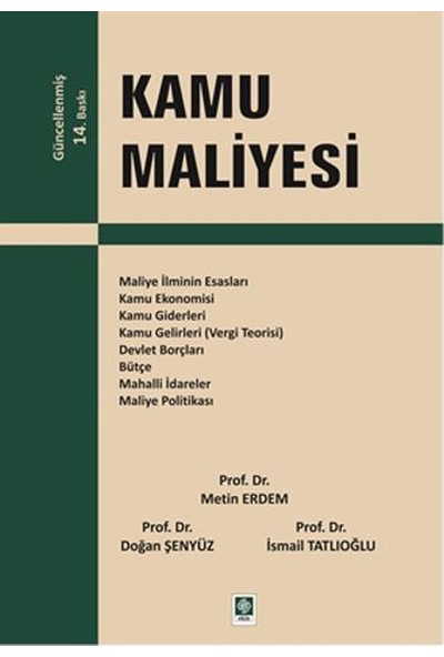 Kamu Maliyesi - İsmail Tatlıoğlu Kamu Maliyesi - İsmail Tatlıoğlu