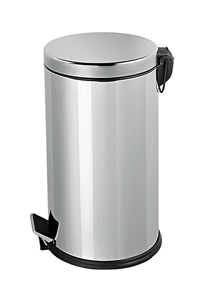 Flosoft Paslanmaz Çelik Pedallı Çöp Kovası 16 Lt