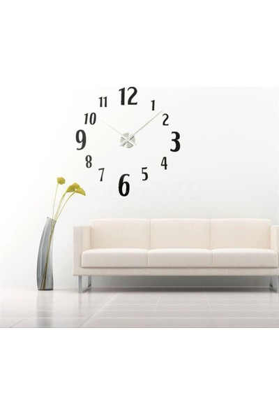 DIY 3D Dekoratif Sticker Duvar Saati