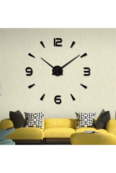 DIY 3D Dekoratif Sticker Duvar Saati