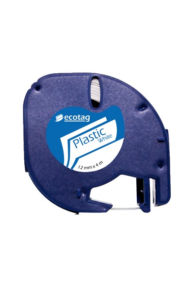 Ecotag Dymo Letratag Muadili Plastik Şerit Etiket Beyaz 12 mm x 4 mt Ecotag Dymo Letratag Muadili Plastik Şerit Etiket Beyaz 12 mm x 4 mt
