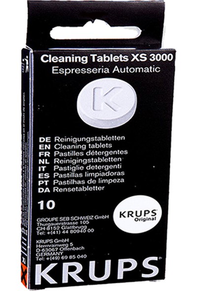 Krups Temizleme Tabletleri XS3000 Krups Temizleme Tabletleri XS3000