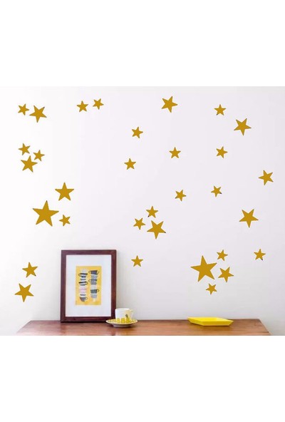 Decolihgt Gold Sarı Yıldız Yağmuru Sticker Decolihgt Gold Sarı Yıldız Yağmuru Sticker