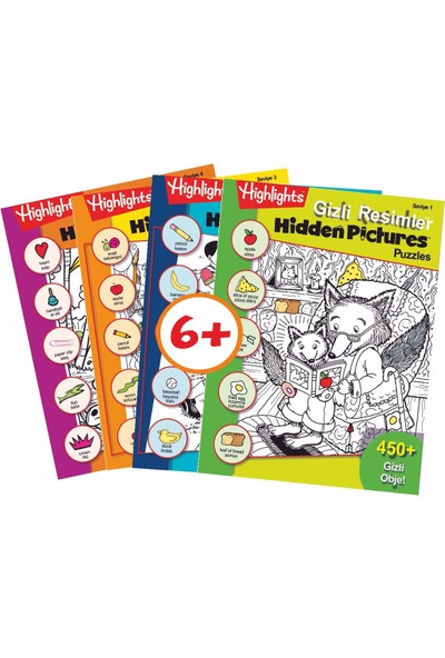 Highlights Hidden Pictures Gizli Resimler 4'lü Set (6 Yaş Ve Üzeri) Highlights Hidden Pictures Gizli Resimler 4'lü Set (6 Yaş Ve Üzeri)