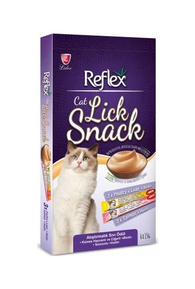 Reflex Cat Lick Snack Kediler İçin Atıştırmalık Sıvı Ödül 6X15 Gr Reflex Cat Lick Snack Kediler İçin Atıştırmalık Sıvı Ödül 6X15 Gr