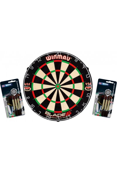 Pusula Oyun Winmau Blade 5 Dartbord Hedef Tahtası (6 Adet Winmau Broadside Ok) Pusula Oyun Winmau Blade 5 Dartbord Hedef Tahtası (6 Adet Winmau Broadside Ok)