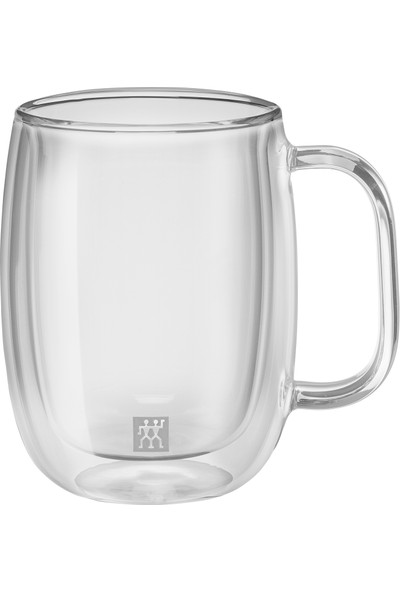 Zwilling Çift Camlı Kulplu 2'li Kahve Bardağı Seti - 355 ml