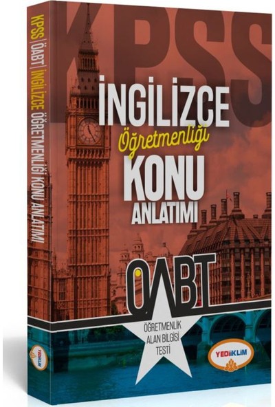Yediiklim Yayınları ÖABT İngilizce Öğretmenliği Konu Anlatımlı