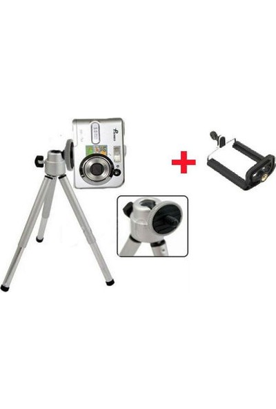 PeakBays Mini Teleskopik Tripod + Telefon Başlığı Hediyeli PeakBays Mini Teleskopik Tripod + Telefon Başlığı Hediyeli