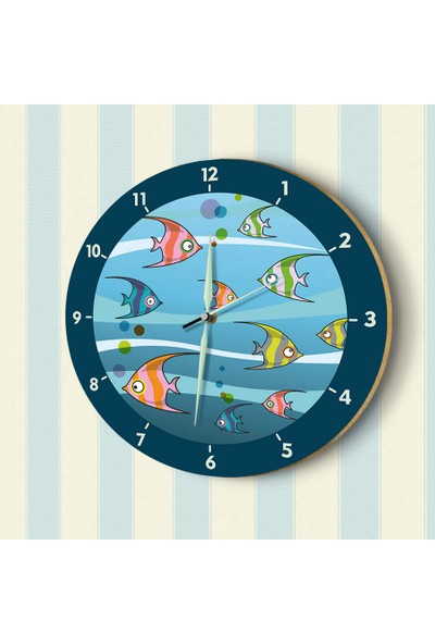 DekorLoft Karanlıkta Parlayan Çocuk Odası Duvar Saati 1413 DekorLoft Karanlıkta Parlayan Çocuk Odası Duvar Saati 1413
