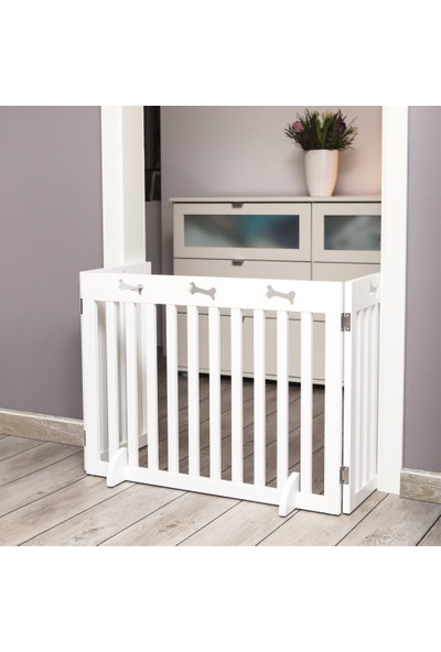 Trixie Köpek Bariyeri, 3 Parça 82-124X61Cm Beyaz