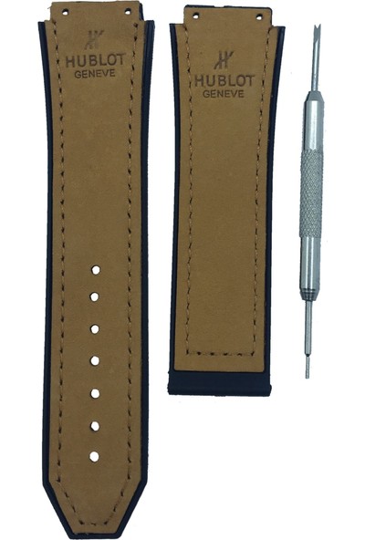 Hublot BigBang Uyumlu 26x20mm Açık Kahve Deri Saat Kordonu Hublot BigBang Uyumlu 26x20mm Açık Kahve Deri Saat Kordonu