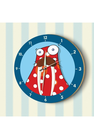 DekorLoft Fosforlu Çocuk Odası Duvar Saati YFS-1403 DekorLoft Fosforlu Çocuk Odası Duvar Saati YFS-1403