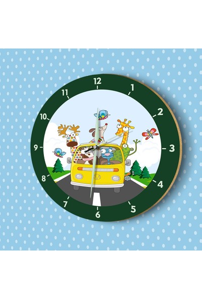 DekorLoft Fosforlu Çocuk Odası Duvar Saati YFS-1427