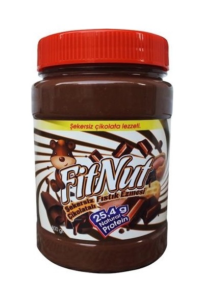 FitNut Şekersiz Çikolatalı Fıstık Ezmesi (800 gr)