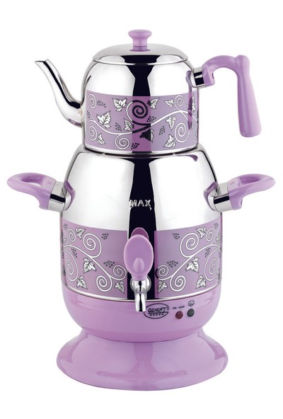 Özkent Menekşe Semaver Desenli Lila