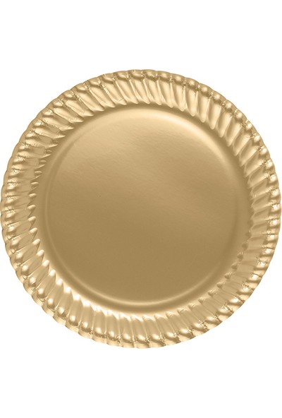 PartiBulutu Altın Karton Tabak 8'li PartiBulutu Altın Karton Tabak 8'li
