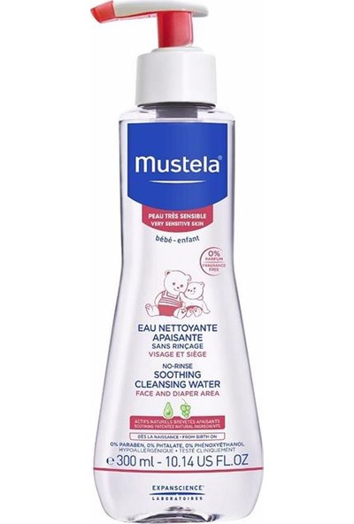 Mustela Soothing Cleansing Water 300Ml / Durulama Gerektirmeyen Temizleme Sıvısı Mustela Soothing Cleansing Water 300Ml / Durulama Gerektirmeyen Temizleme Sıvısı