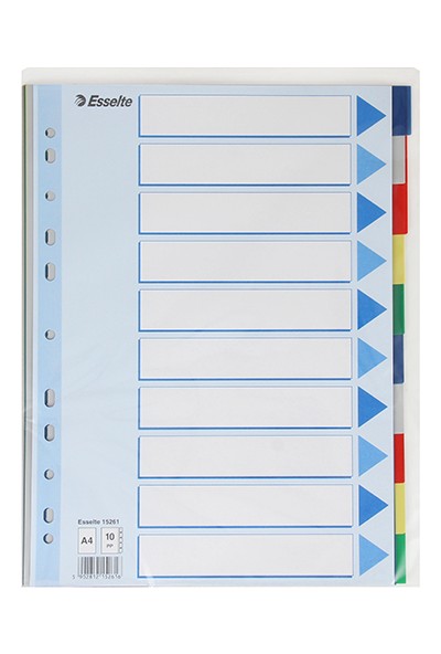 Esselte Seperatör A4 10 Renkli Esselte Seperatör A4 10 Renkli
