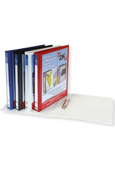 2k 2 Halkalı Klasör Pvc Cepli 3 cm Renk - Siyah 2k 2 Halkalı Klasör Pvc Cepli 3 cm Renk - Siyah