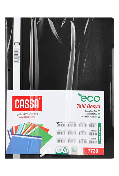 Cassa Telli Dosya 25'li Ekonomik Renk - Siyah Cassa Telli Dosya 25'li Ekonomik Renk - Siyah