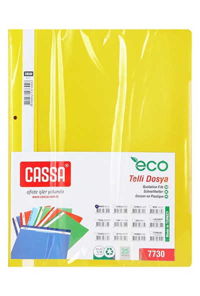 Cassa Telli Dosya 25'li Ekonomik Renk - Sari Cassa Telli Dosya 25'li Ekonomik Renk - Sari
