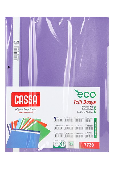 Cassa Telli Dosya 25'li Ekonomik Renk - Mor Cassa Telli Dosya 25'li Ekonomik Renk - Mor