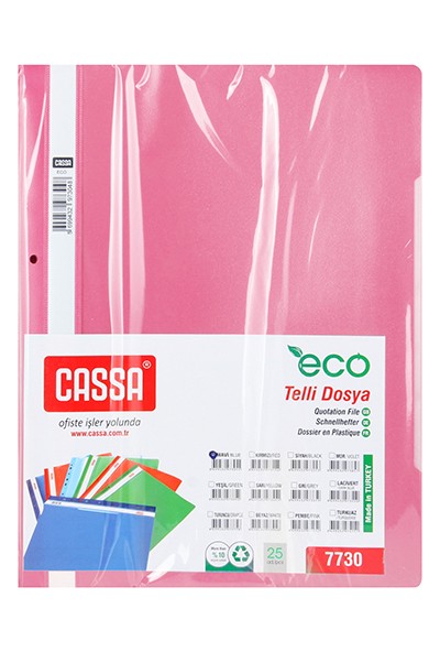 Cassa Telli Dosya 25'li Ekonomik Renk - Pembe Cassa Telli Dosya 25'li Ekonomik Renk - Pembe