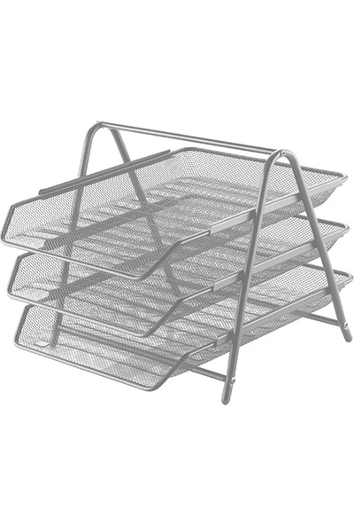 Cassa Evrak Rafı Tel 3'lü (8933) Renk - Gümüs Cassa Evrak Rafı Tel 3'lü (8933) Renk - Gümüs