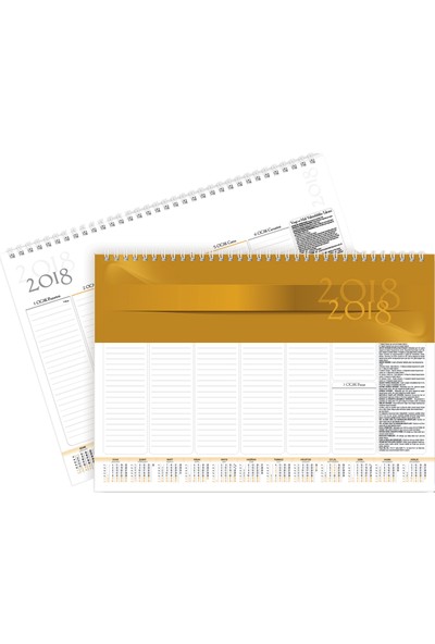 Keskin Color AJ-70 Ebat: 28*40 cm Haftalık Spiralli Masa Sümeni