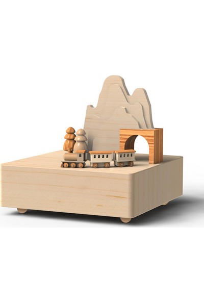 Wooderfullıfe Size Özel Müzik Kutusu Tren Ve Mağara 1033102 Wooderfullıfe Size Özel Müzik Kutusu Tren Ve Mağara 1033102
