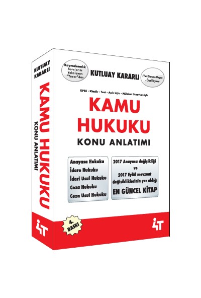 KPSS A Kamu Hukuku Konu Anlatımı Kutluay Kararlı 4. Baskı