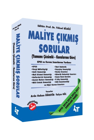 KPSS A Maliye Çıkmış Sorular (Çözümlü-Konularına Göre) 2. Baskı