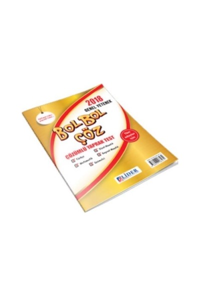 Lider 2018 KPSS Genel Yetenek Bol Bol Çöz Yaprak Test Çözümlü