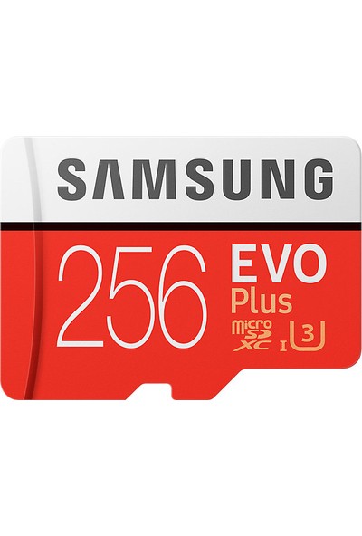 Samsung EVO Plus 256GB 100 MB/s microSDXC Kart (SD Adaptör) MB-MC256GA/EU Samsung EVO Plus 256GB 100 MB/s microSDXC Kart (SD Adaptör) MB-MC256GA/EU
