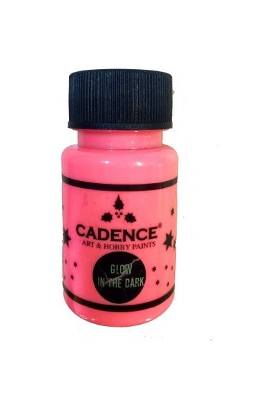 Cadence Pembe Glow in dark (Gece Parlayan) Boya 50 ml