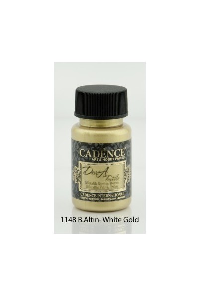 Cadence Beyaz Altın - Dora Metalik Kumaş Boyası 50 ml Cadence Beyaz Altın - Dora Metalik Kumaş Boyası 50 ml