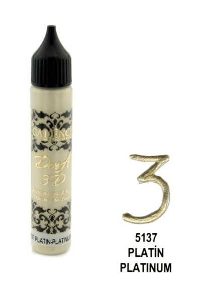 Cadence Platin - 3D Boyutlu Boncuk Boya 25 ml Cadence Platin - 3D Boyutlu Boncuk Boya 25 ml