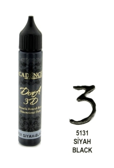 Cadence Siyah - 3D Boyutlu Boncuk Boya 25 ml Cadence Siyah - 3D Boyutlu Boncuk Boya 25 ml