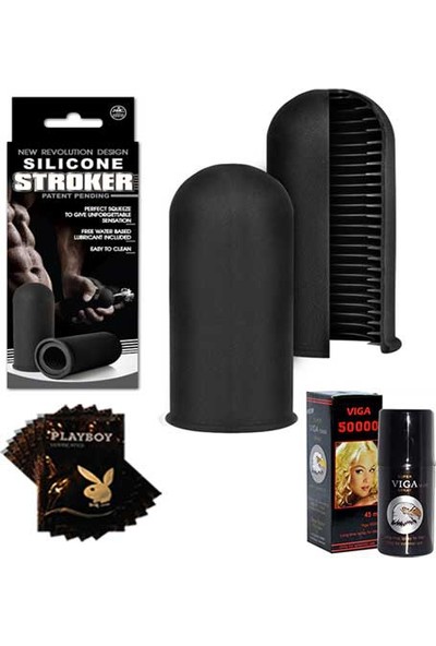 Censan Silicone Stroker Siyah Renkli Esnek Yumuşak Modern Mastürbatör - Set Censan Silicone Stroker Siyah Renkli Esnek Yumuşak Modern Mastürbatör - Set