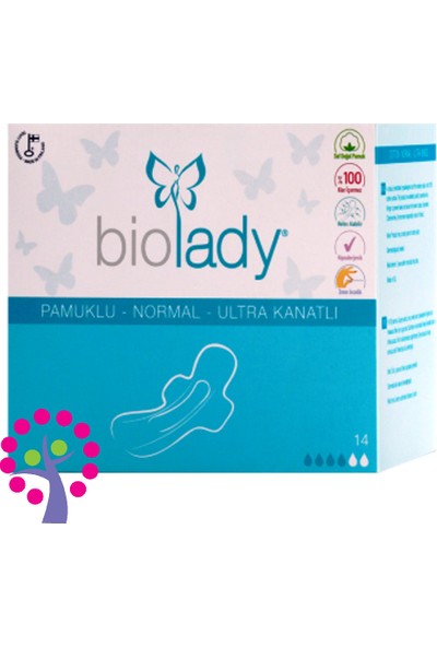 Biota Biolady Pamuklu Normal Ultra Kanatlı Ped Biota Biolady Pamuklu Normal Ultra Kanatlı Ped