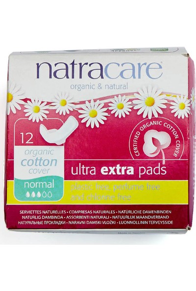Natracare Organik Ped - Kanatlı, Normal 12 Adet