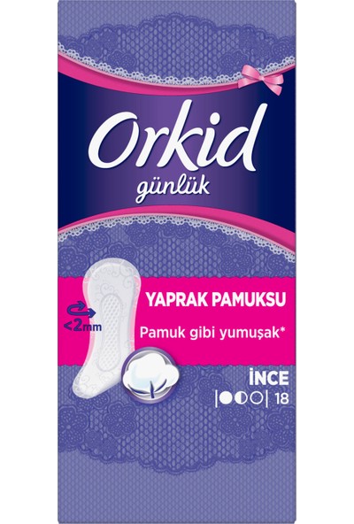 Orkid Yaprak Pamuksu Günlük Ped Normal Tekli Paket 18 Ped Orkid Yaprak Pamuksu Günlük Ped Normal Tekli Paket 18 Ped